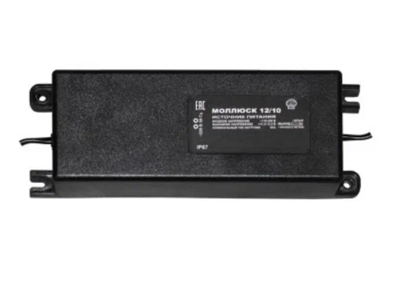 Блок питания Бастион "Моллюск" 12В/10А, защита от КЗ и перегрузки, черный