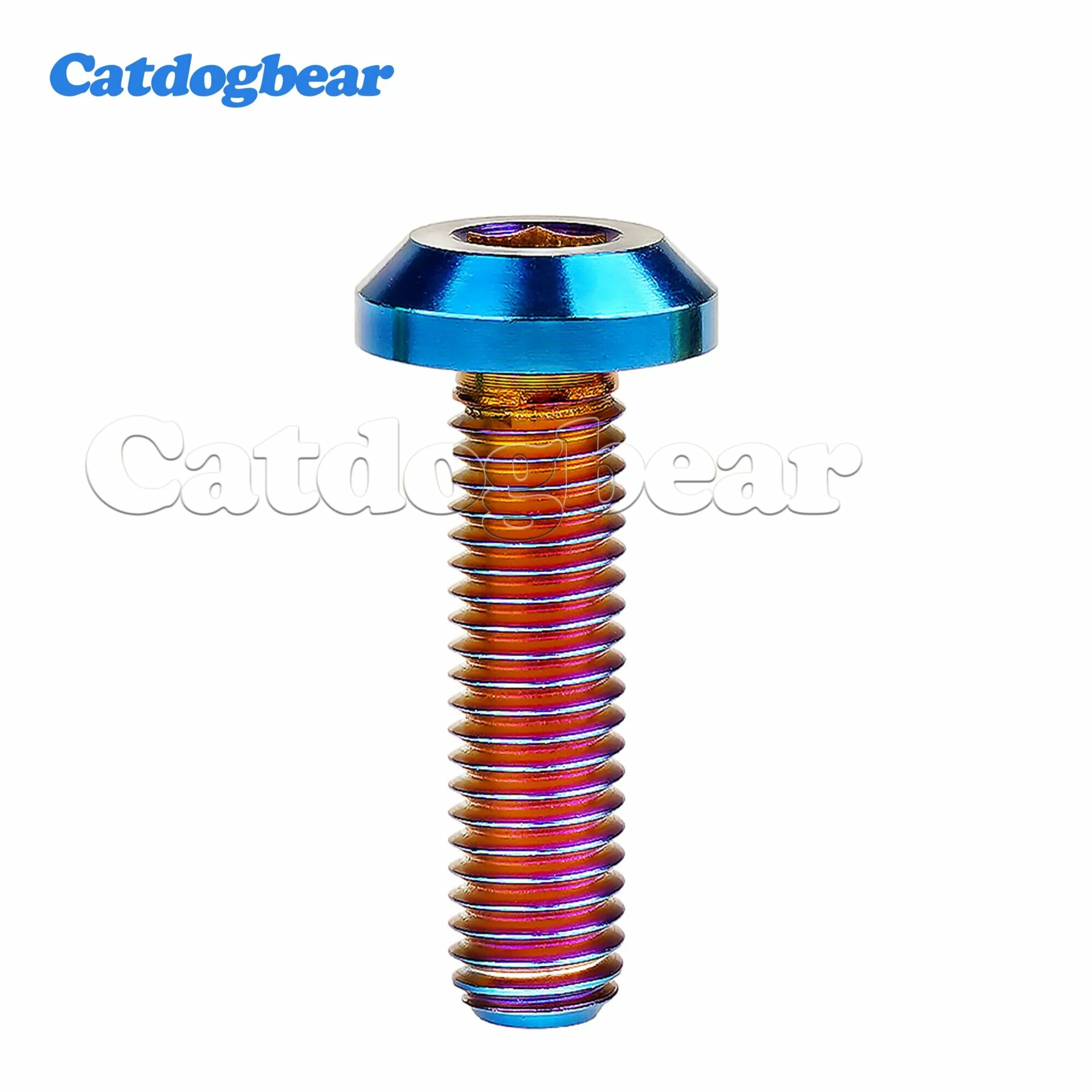 Catdogbear титановые болты M6/M8X12 15 20 25 30 35 40 мм М8, Burn blue, 35 мм
