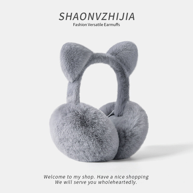SG Горячие продажи зимних наушников, милые теплые наушники с кошачьими ушками, защита ушей, плюшевые, для езды, анти-замерзание, анти-холод, складные для студентов