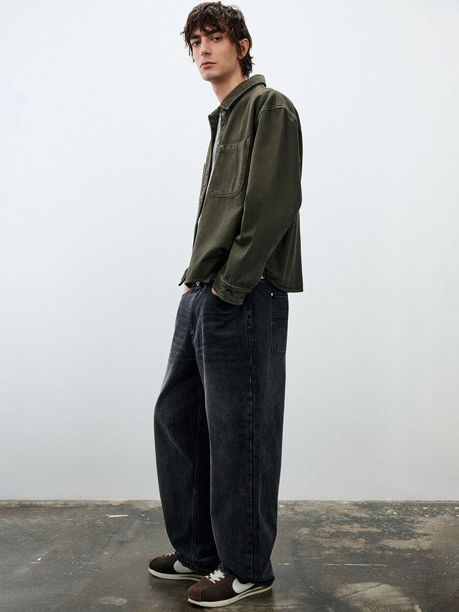 Джинсы широкие basic 