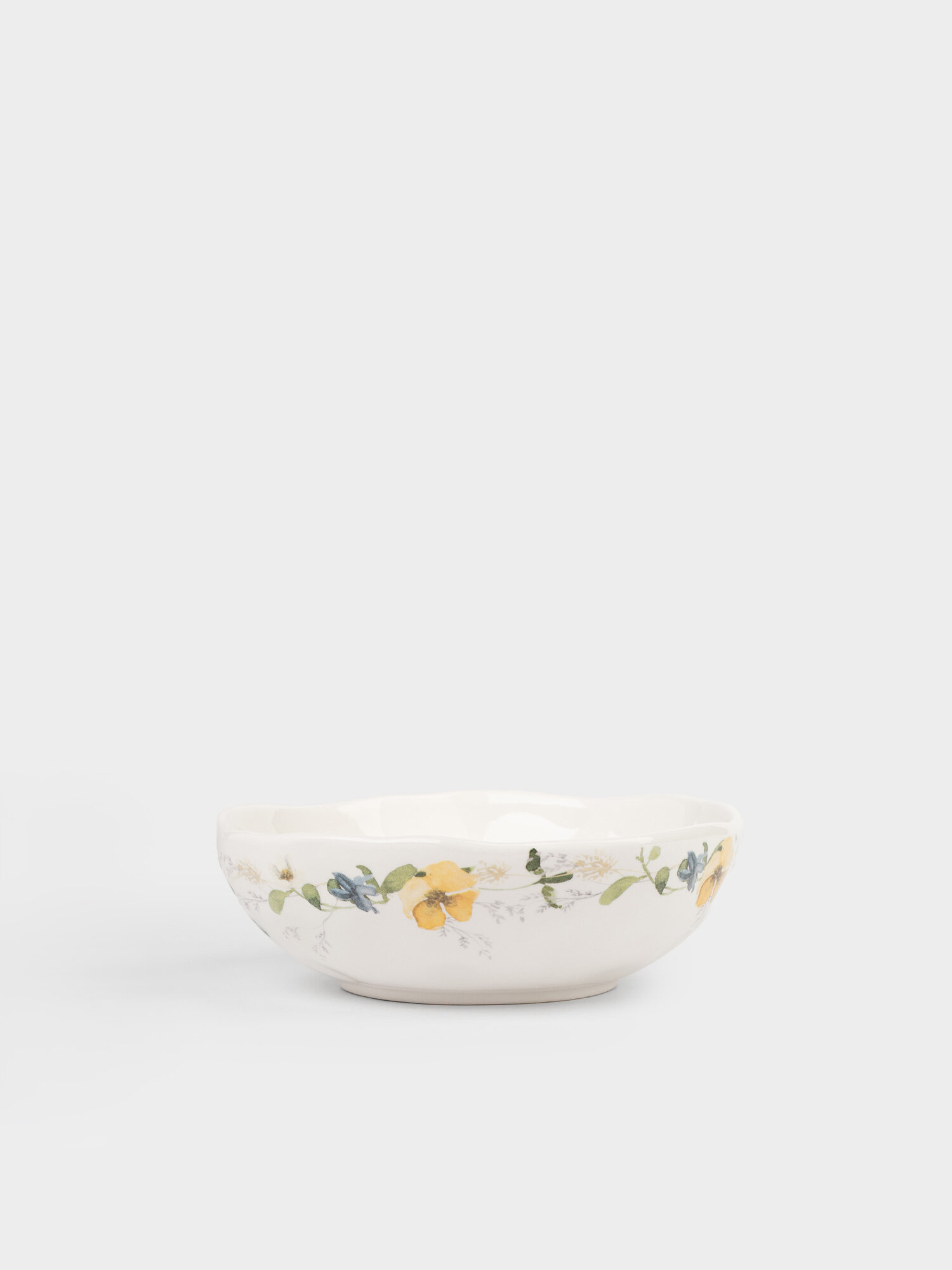 Салатник, 17х6 см, 600 мл, керамика D, белый, Кролик с цветами, Natural Easter, Kuchenland