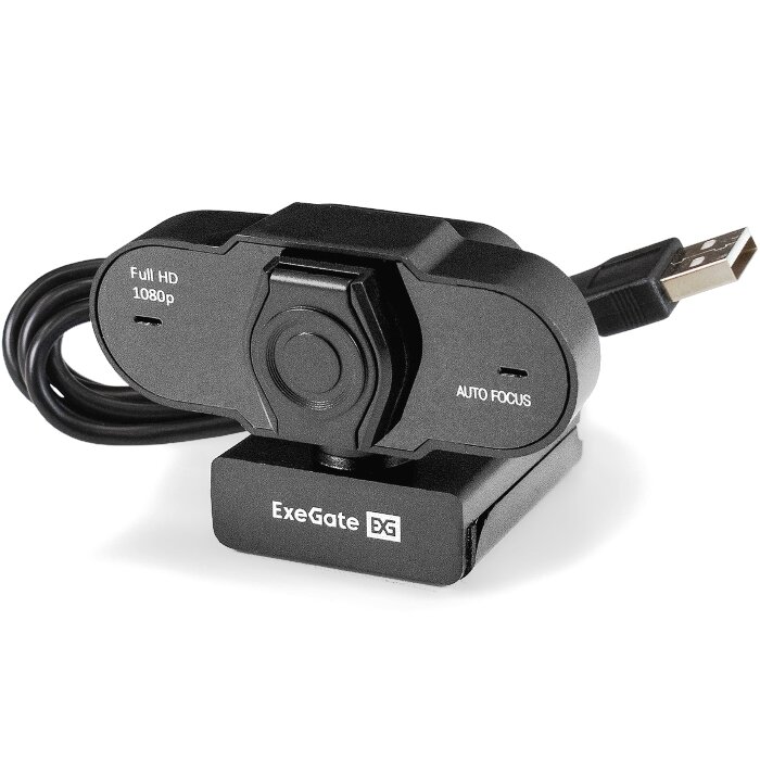 Веб-камера Full HD Exegate Black View C931 Full HD AF сенсор 2.3 МП авто фокус шторка микрофон - 1.5м