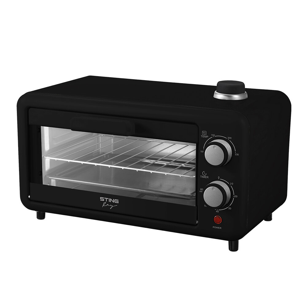 Духовка духовой шкаф мини-печь STINGRAY ST-EO101A 18 литров гриль темное серебро