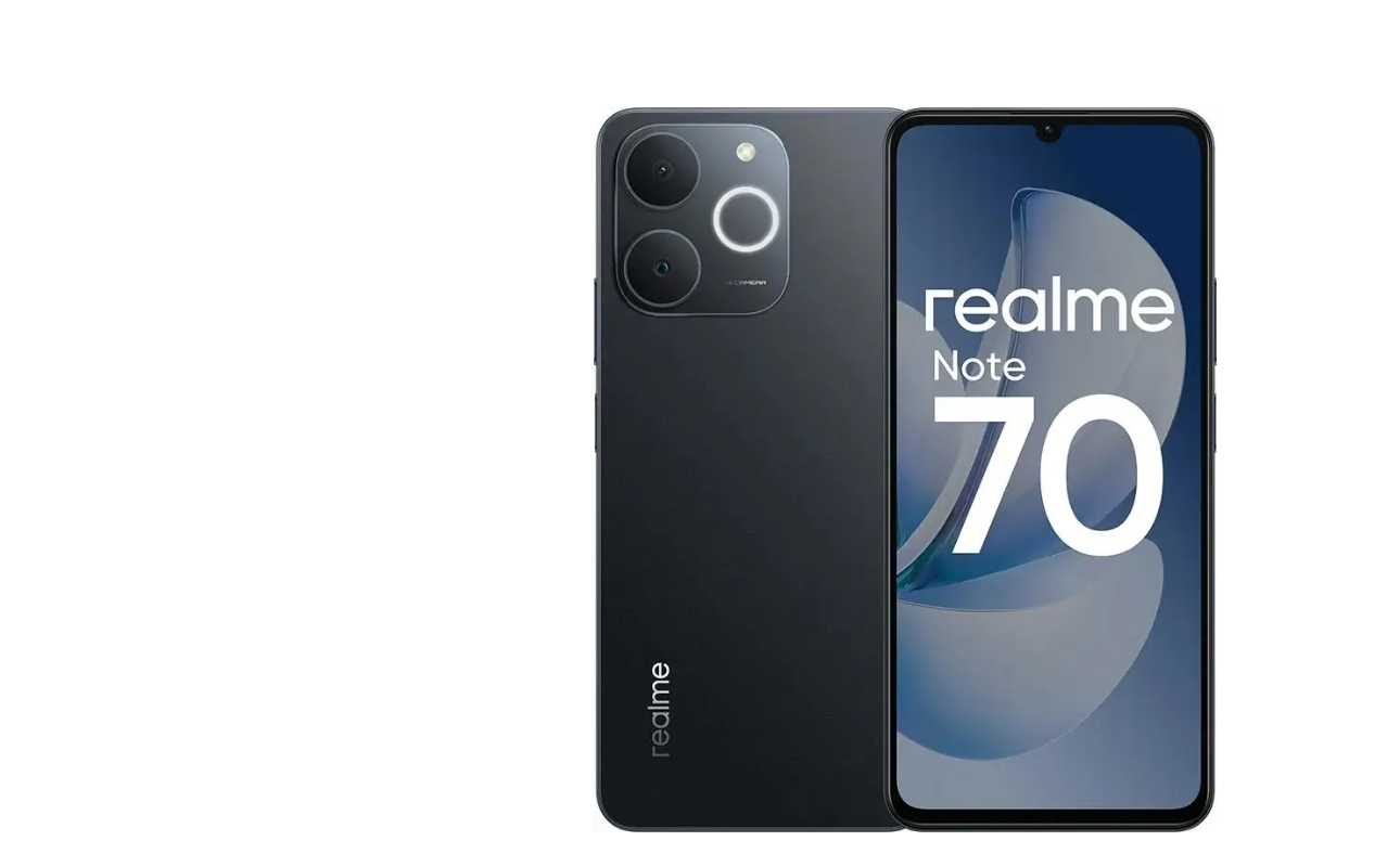 Смартфон Realme Note 70 RMX5313 6/128Gb, черный (6941764470613)