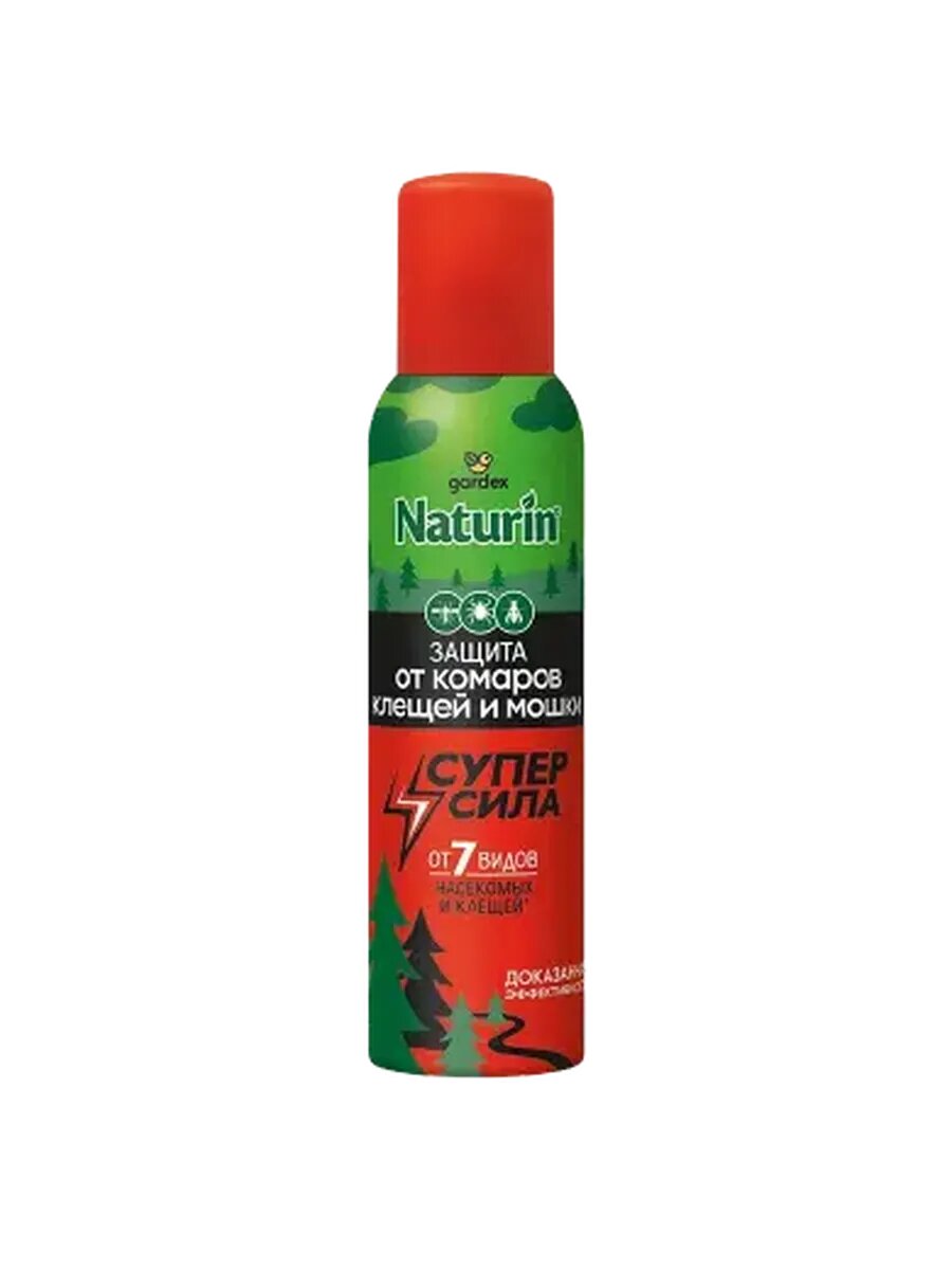 Гардекс Натурин Супер Сила Аэрозоль от комаров, клещей и мош