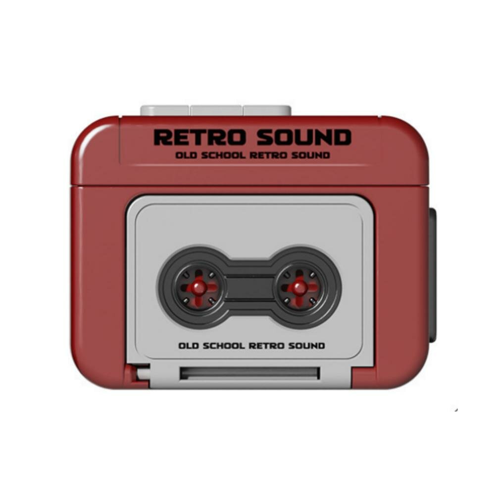Ключница-рекордер Mini Retro, записывает и воспроизводит музыку, материал ABS, цвет синий/красный (опционально), размер 5.5*2.2*4.1, 1 шт.