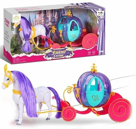 Набор "Карета с лошадкой" на батарейках (звук) Fantasy в кор
