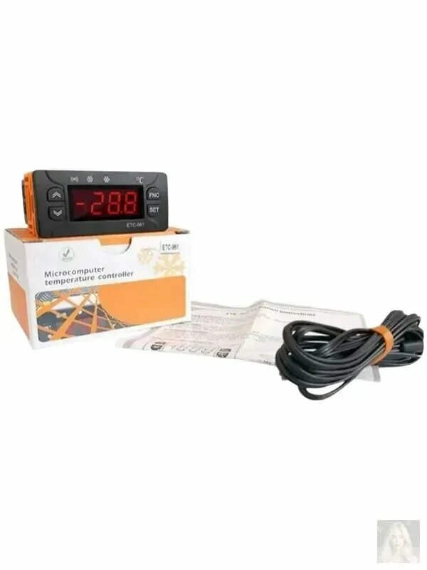 Контроллер температуры ETC-961 для холодильных камер (220В, датчик NTC/PTC, реле 8А) - управление холодильниками и витринами