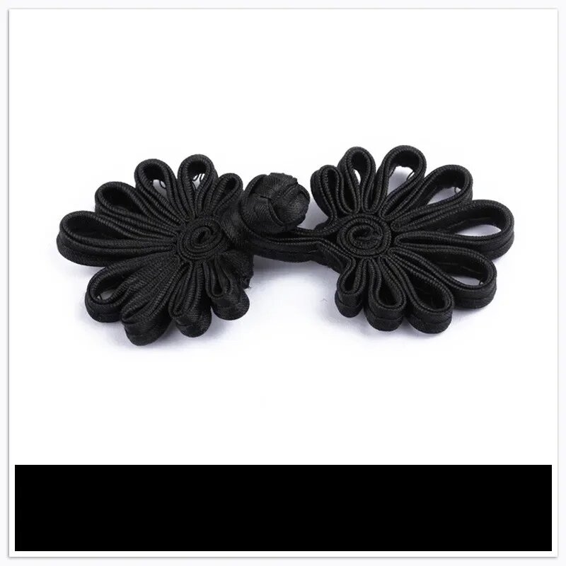 Китайские кнопки-лягушки для сумки и одежды Черный, 1