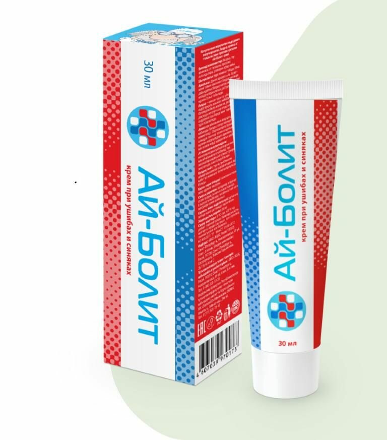 Крем от синяков и ушибов Ай-Болит 30 мл арника, бадяга, конский каштан и прополис