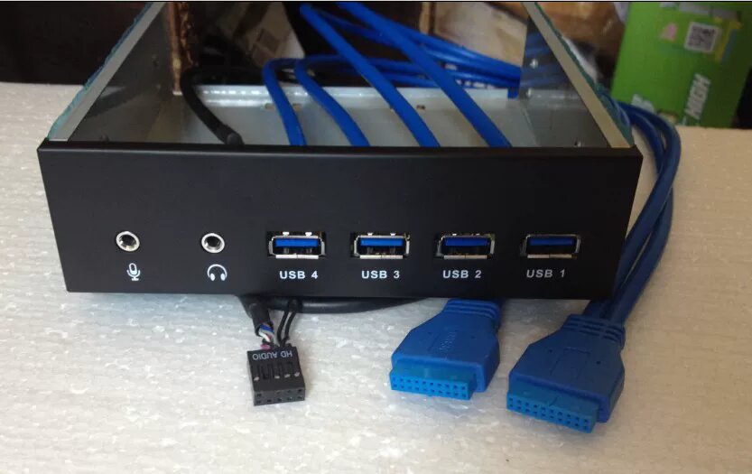 Панель аудиоразъемов для материнской платы с разъемами USB 3.0, 2.0, Type-C 3.2, 3.1, слотом для оптического привода,