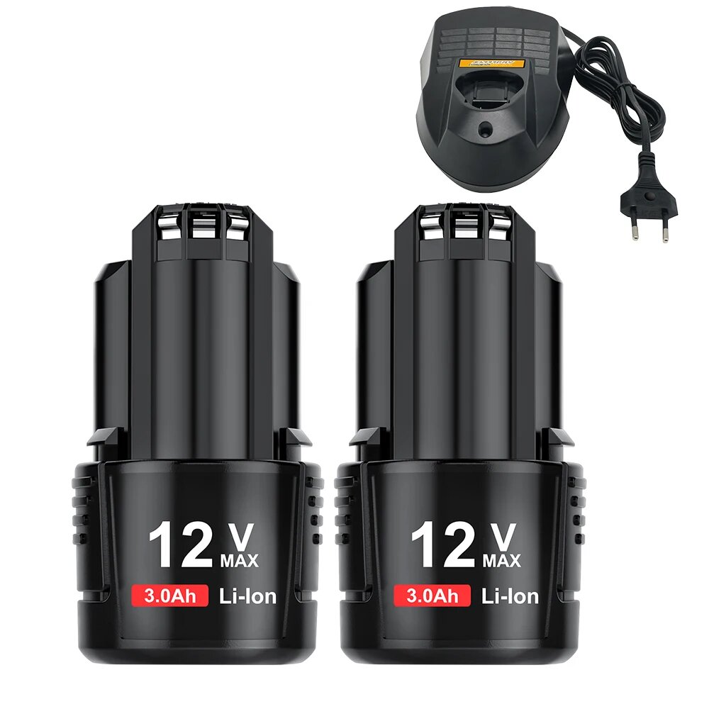 Аккумулятор BATTOOL 12В 3000 мАч для Bosch 2 pcs Battery charge