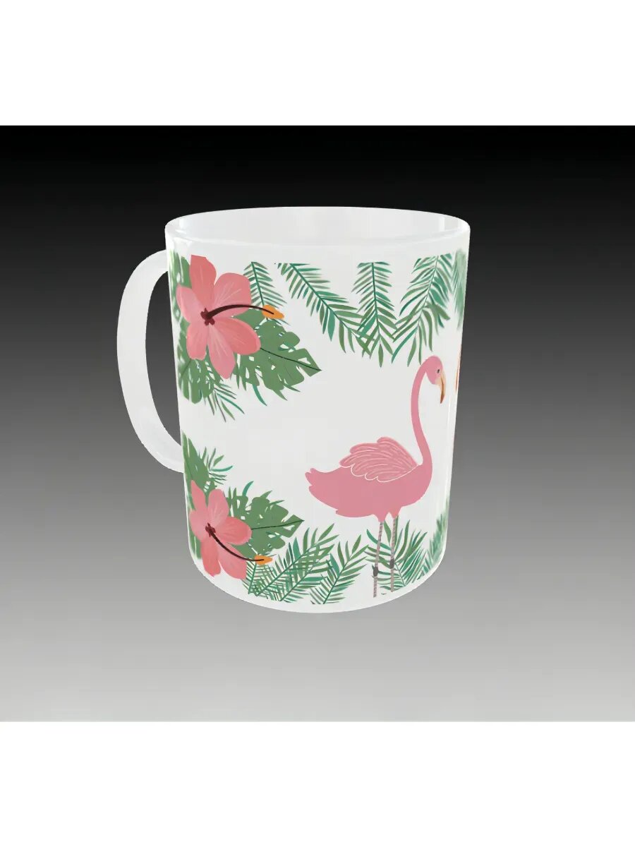 Кружка с принтом Фламинго