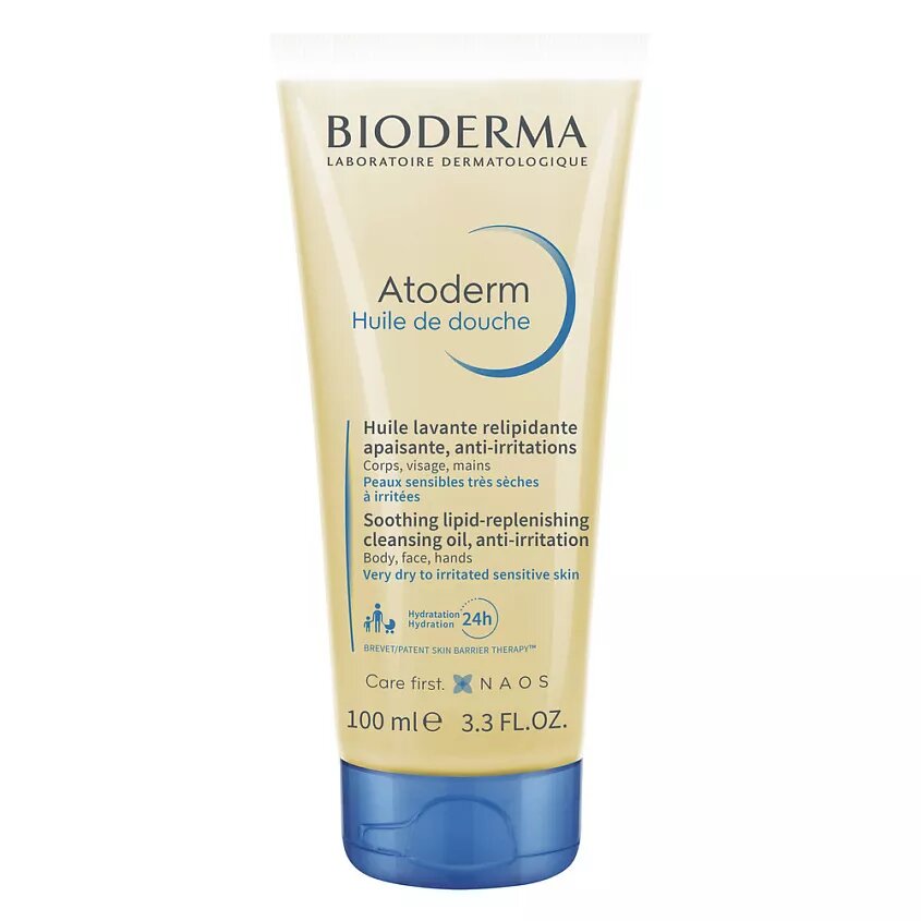 BIODERMA Питательное масло для душа для увлажнения сухой, чувствительной и атопичной кожи Atoderm, 100 мл