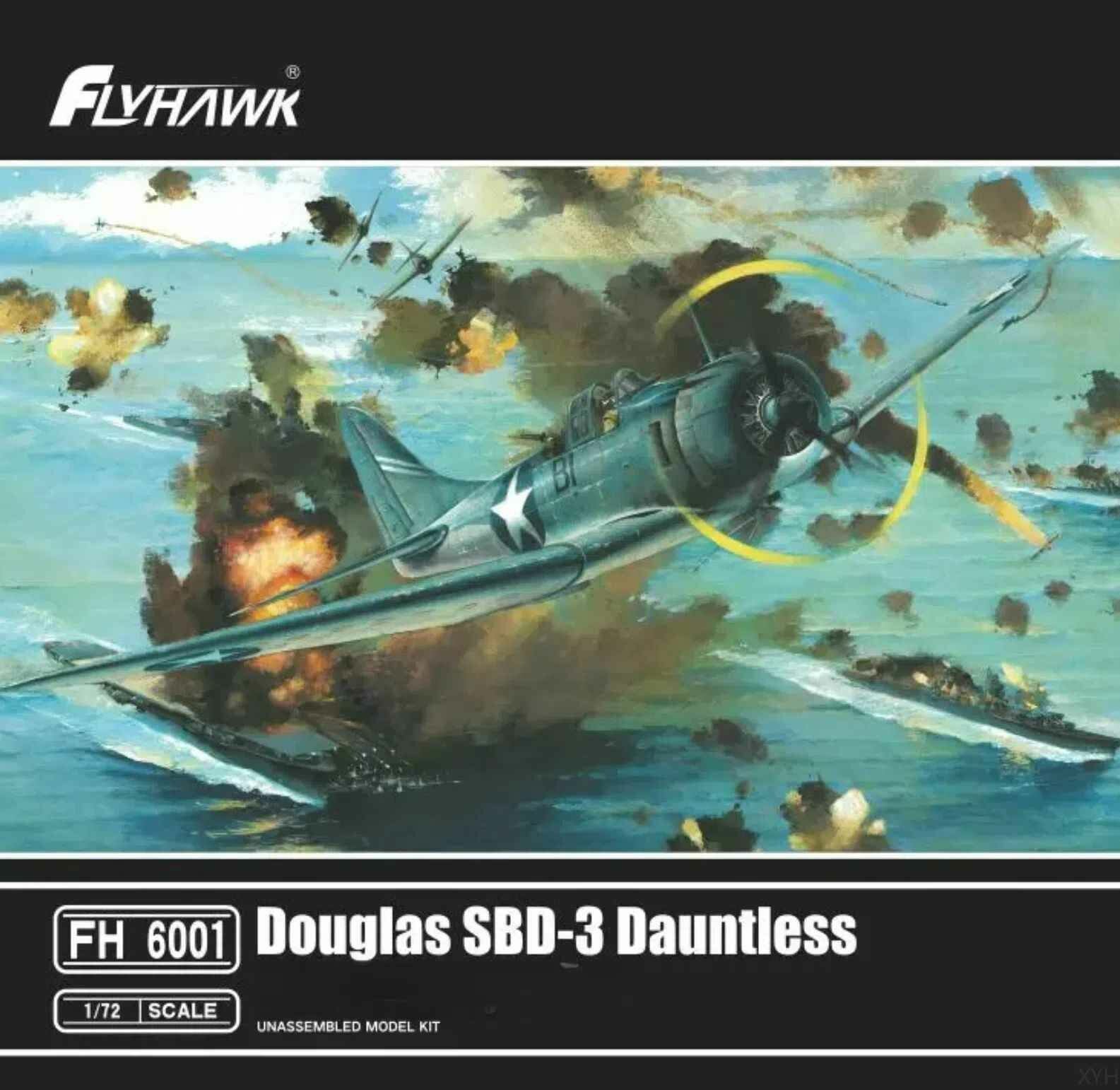 Flyhawk FH6001 1/72 Douglas SBD-3 Dauntless Модель сборки самолёта