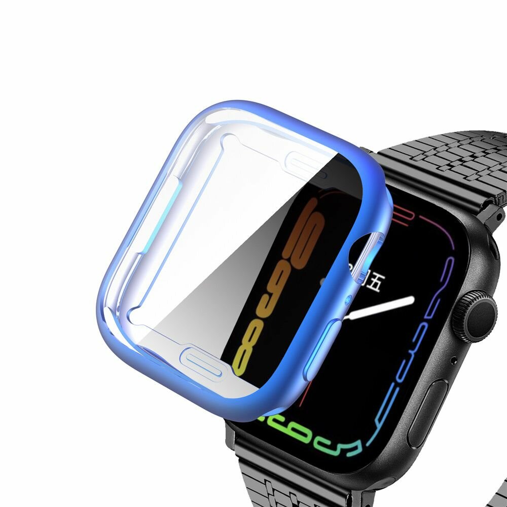 Силиконовый защитный чехол бампер для Apple Watch 1-8 SE с противоударными свойствами
