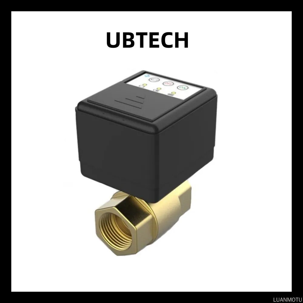 Беспроводная система сигнализации утечки воды с частотой 433 MHz, латунный умный клапан для трубы диаметром 1 дюйм (DN20).