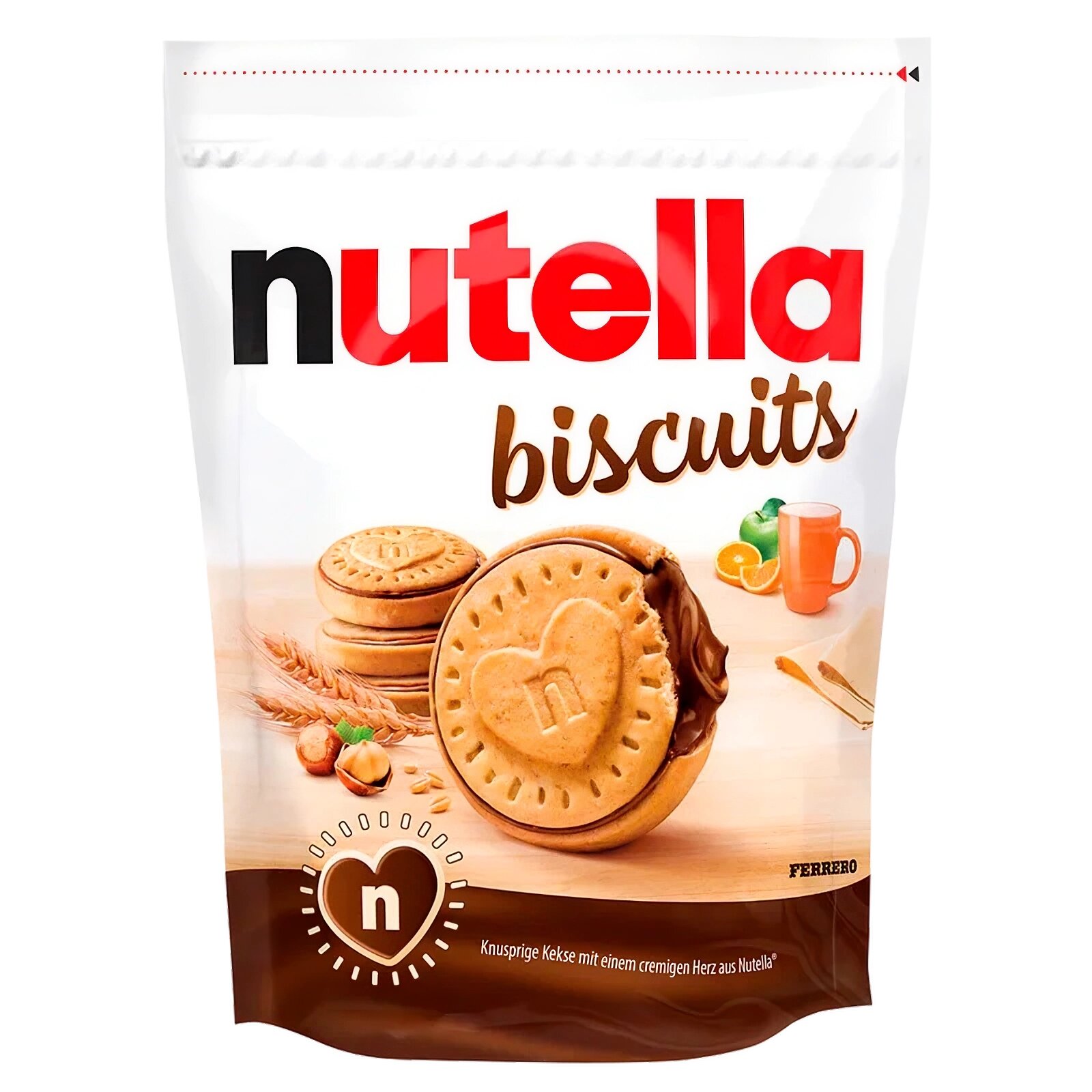 Печенье Nutella "Biscuits", в шоколадной пасте, флоу-пак, 304г