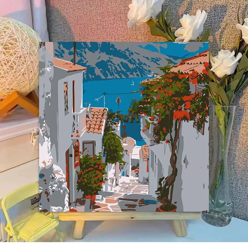 Картина по номерам, 20x20 CM, животные, пейзаж, подарок