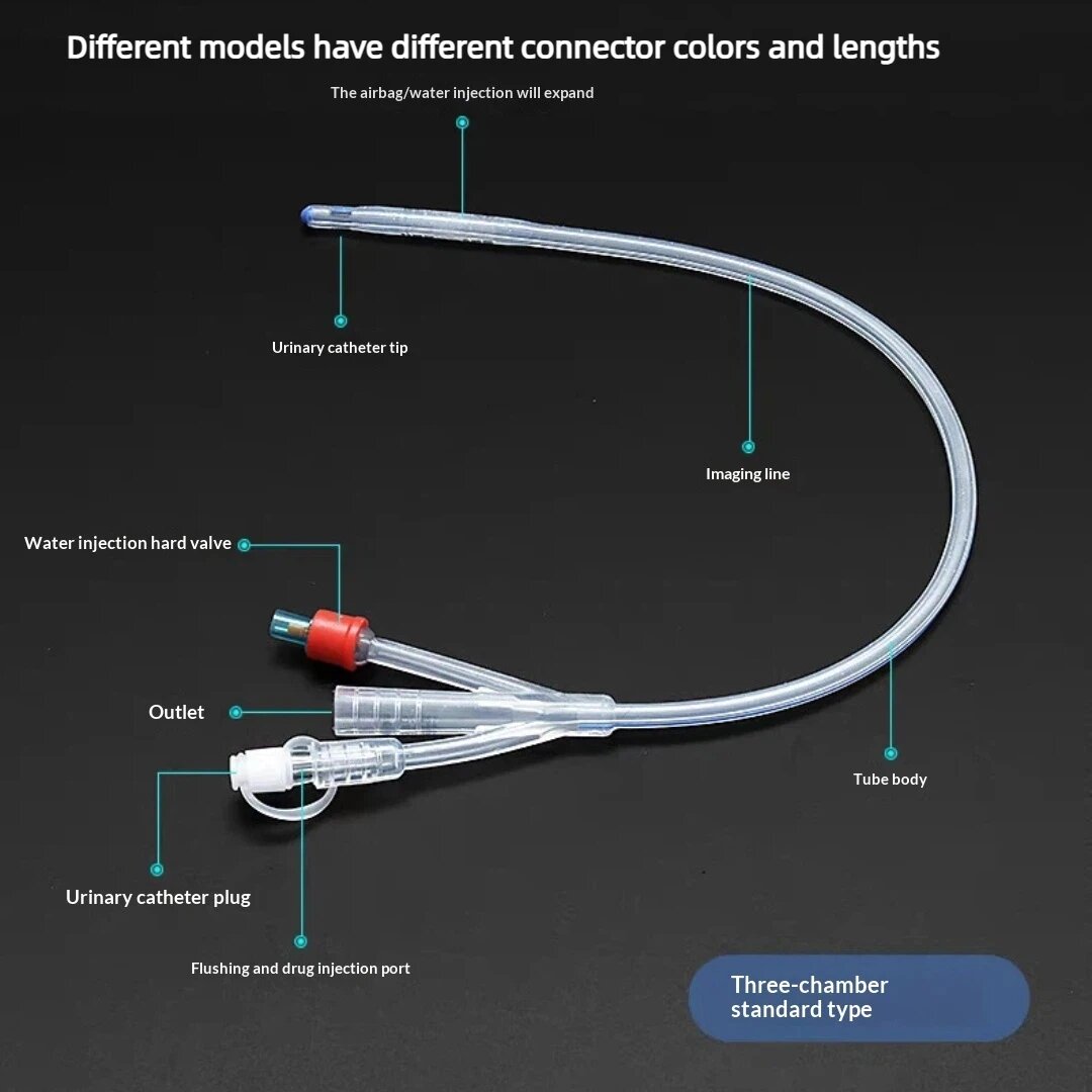Медицинский силиконовый катетер Фолея 2/3-ходовой