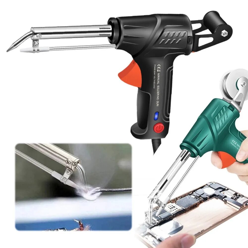 Паяльная станция ручная 60 Вт с набором из 5 предметов, внешний нагрев, регулировка температуры