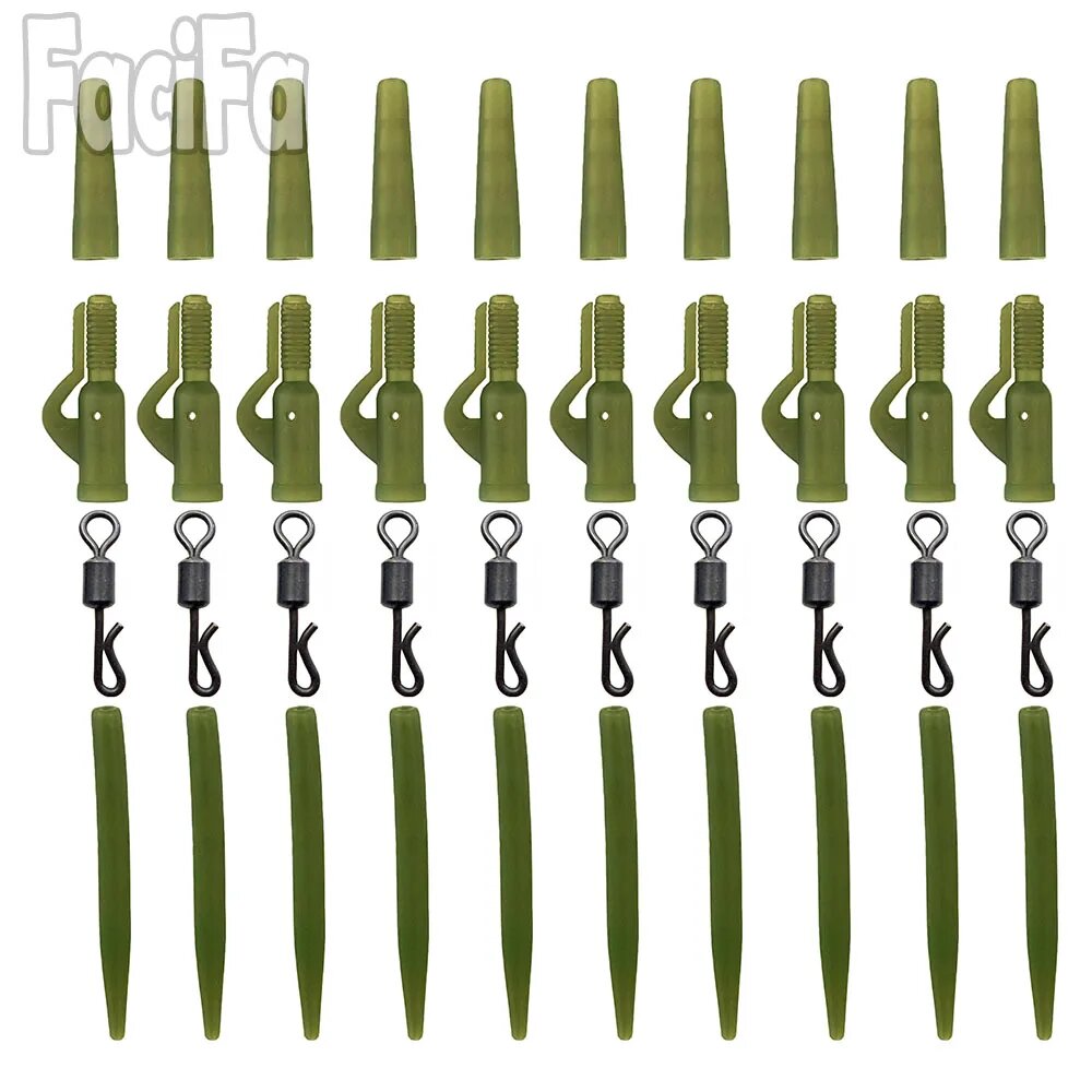 FACIFA 10 комплектов рыболовных принадлежностей для ловли карпа 10 sets 40 pcs