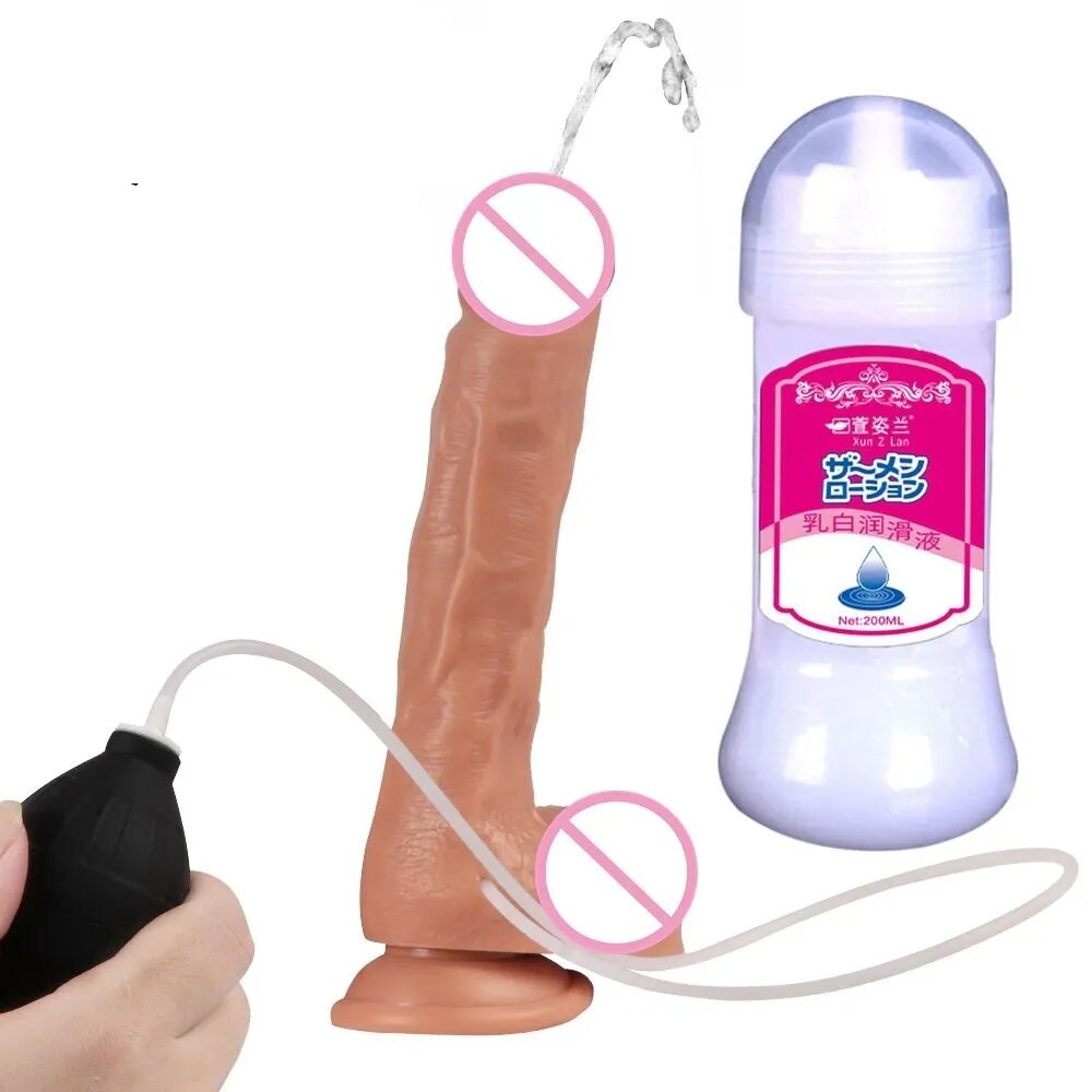 Реалистичный фаллоимитатор с распылителем, пенис, Вагина, точки G, мастурбация