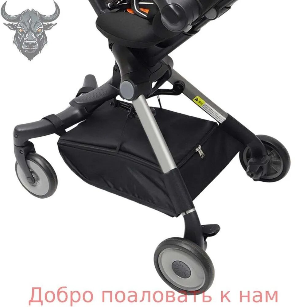 Водонепроницаемая корзина под коляской, быстрая установка, Черный
