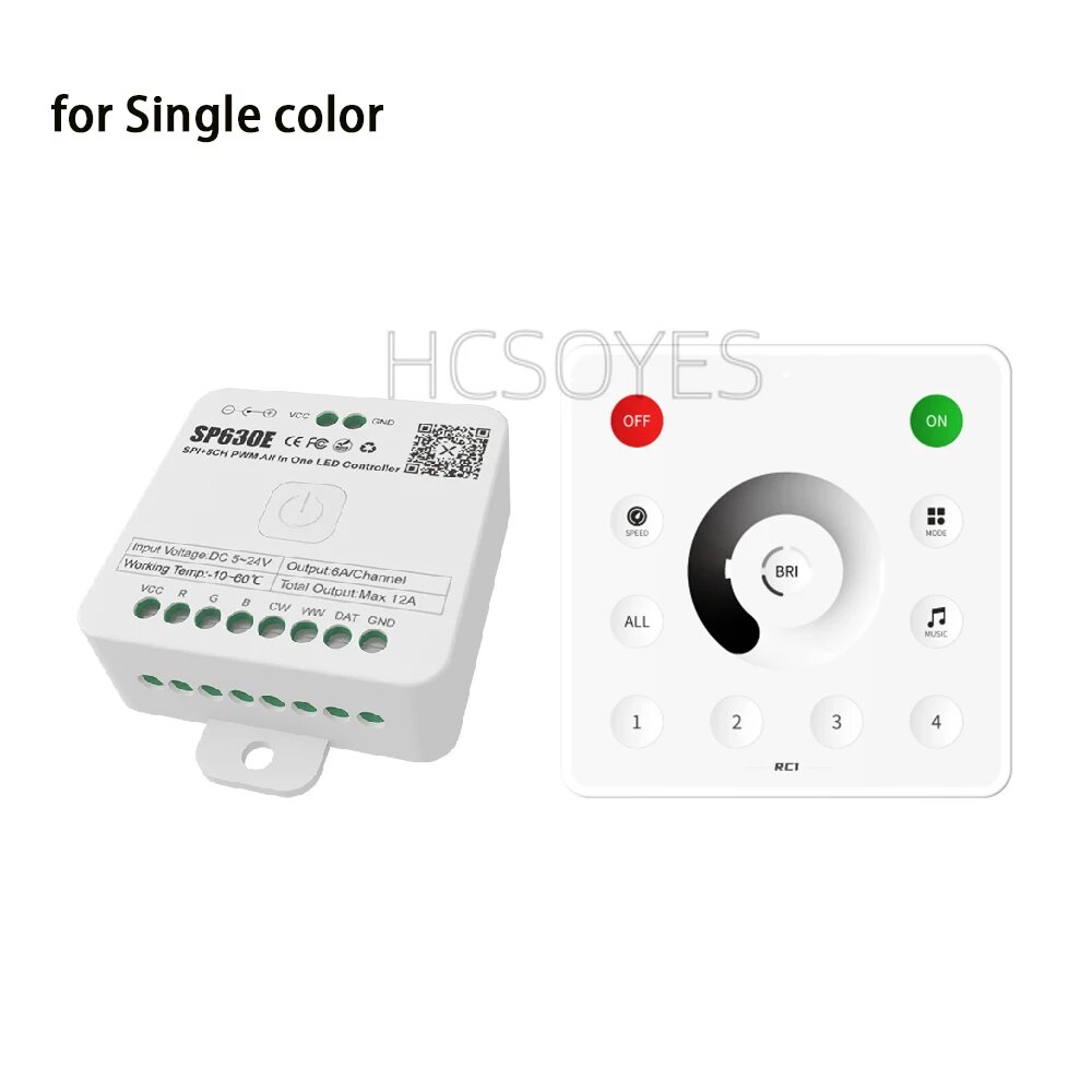 HCSOYES SP630E RGB контроллер для одноцветных светодиодов