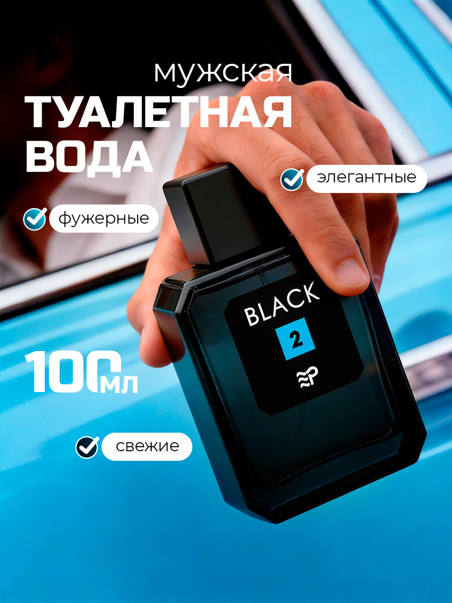 Туалетная вода EVRO PARFUM мужская Black 2 фужерный аромат 100мл