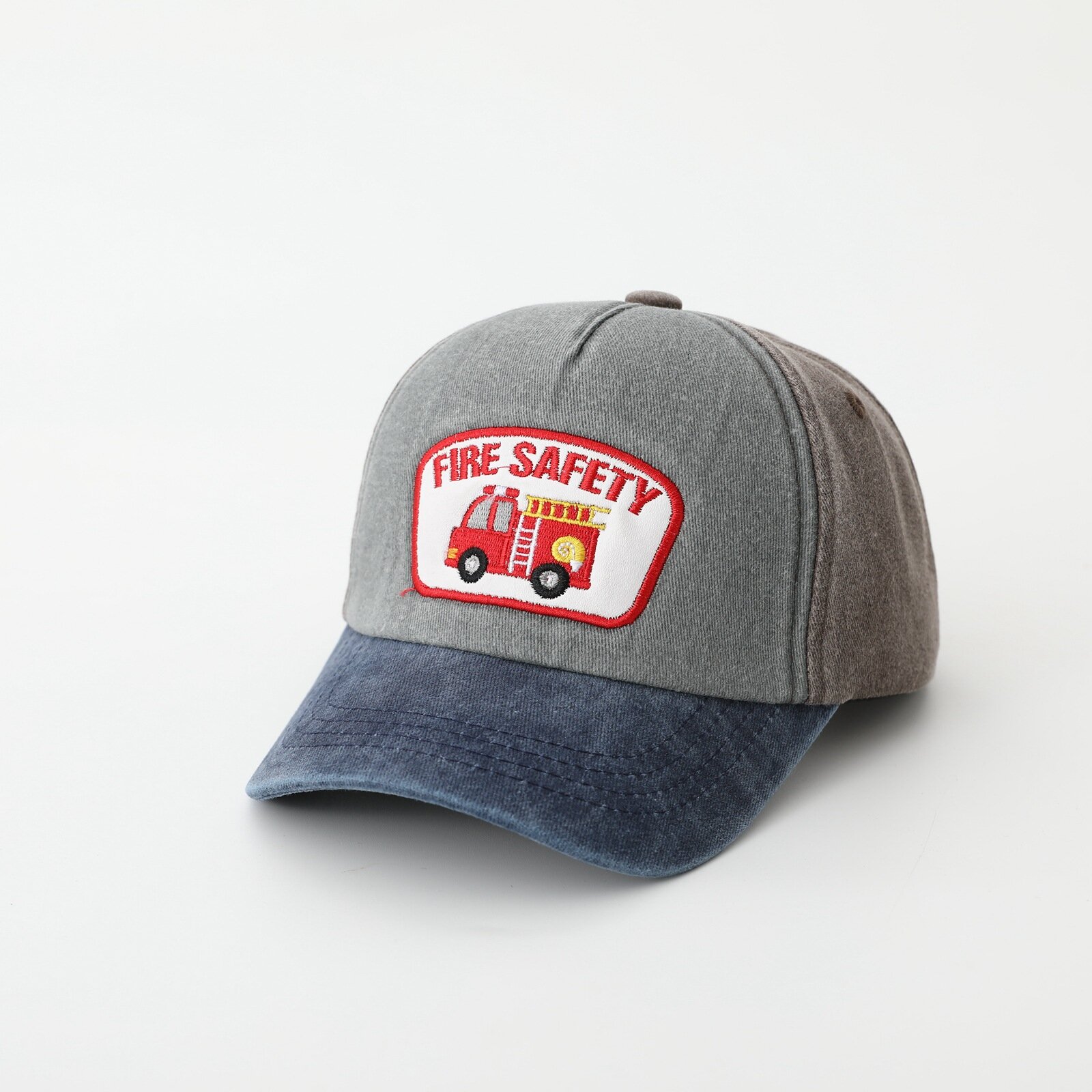 DIY Кепка Детская Пожарная Машина Вышитая Нашивка Хлопок
