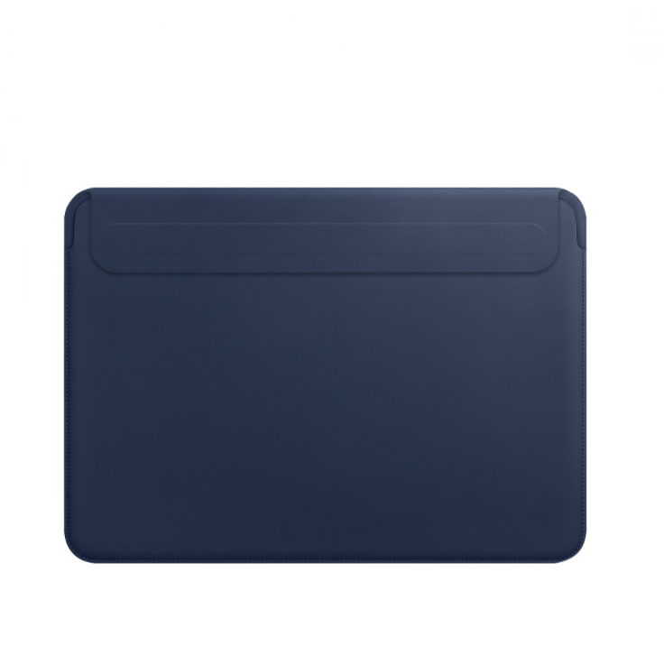 Чехол-папка-футляр-конверт MyPads M1566 для ноутбука Mi Notebook, Lenovo Yogabook, Thinkpad, Redmibook, Matebook, Magicbook диагональю 15,6-16 из качественной эко-кожи с мягкой подкладкой и магнитной крышкой синий