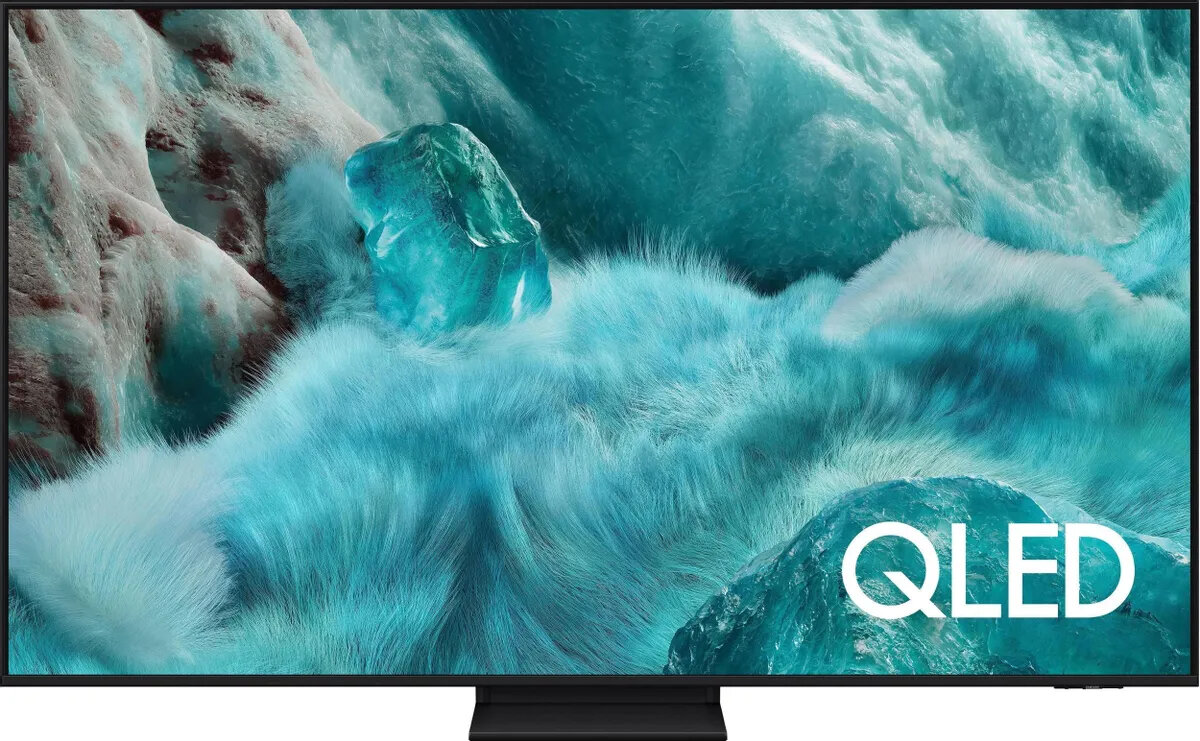 Телевизор Samsung QE55Q7F5AUXRU черный, 4K UltraHD, 3840x2160, QLED, Smart TV, Wi-Fi, BT, Tizen, Direct LED