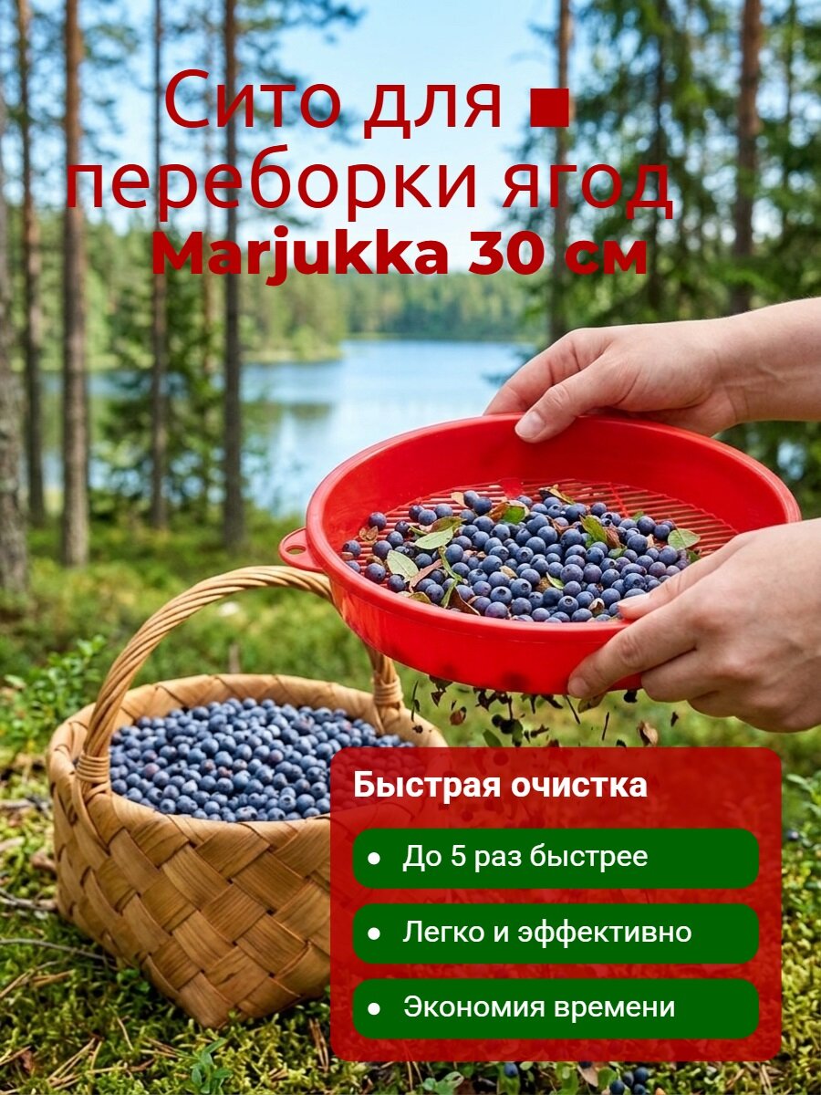 Сито финское для переборки и очистки ягод диаметр 30 см, MARJUKKA