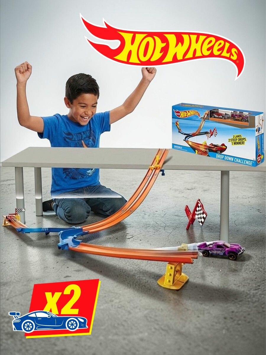 Игрушечный трек Hot Wheels DNR54 автотрек - испытание крутым спуском Хот Вилс Mattel