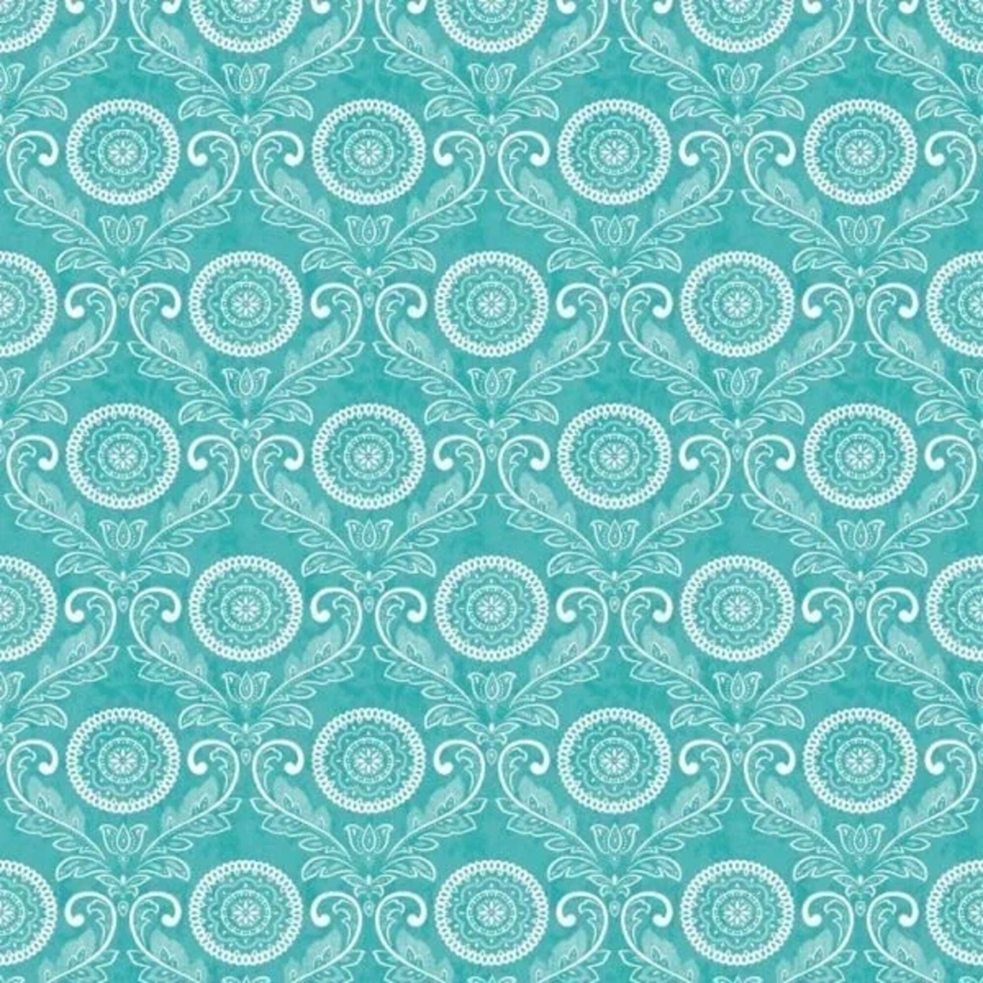 Обои Aura Charming Prints FD22713 A; 0,52x10,05 м. , флизелин , Бирюзовый