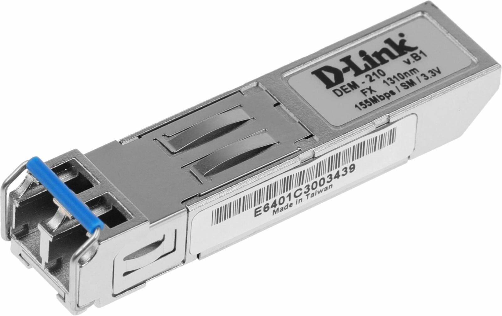 Трансивер D-Link оптический SFP, одномодовый, скорость 100 мегабит в секунду, передатчик 1310 нанометров, дальность до 15 километра (DEM-210)