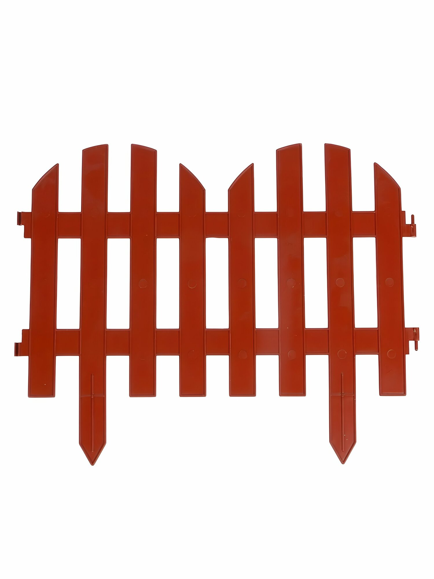 Забор декоративный пластмасса, Palisad, №4, 28х300 см, терракотовый, ЗД04