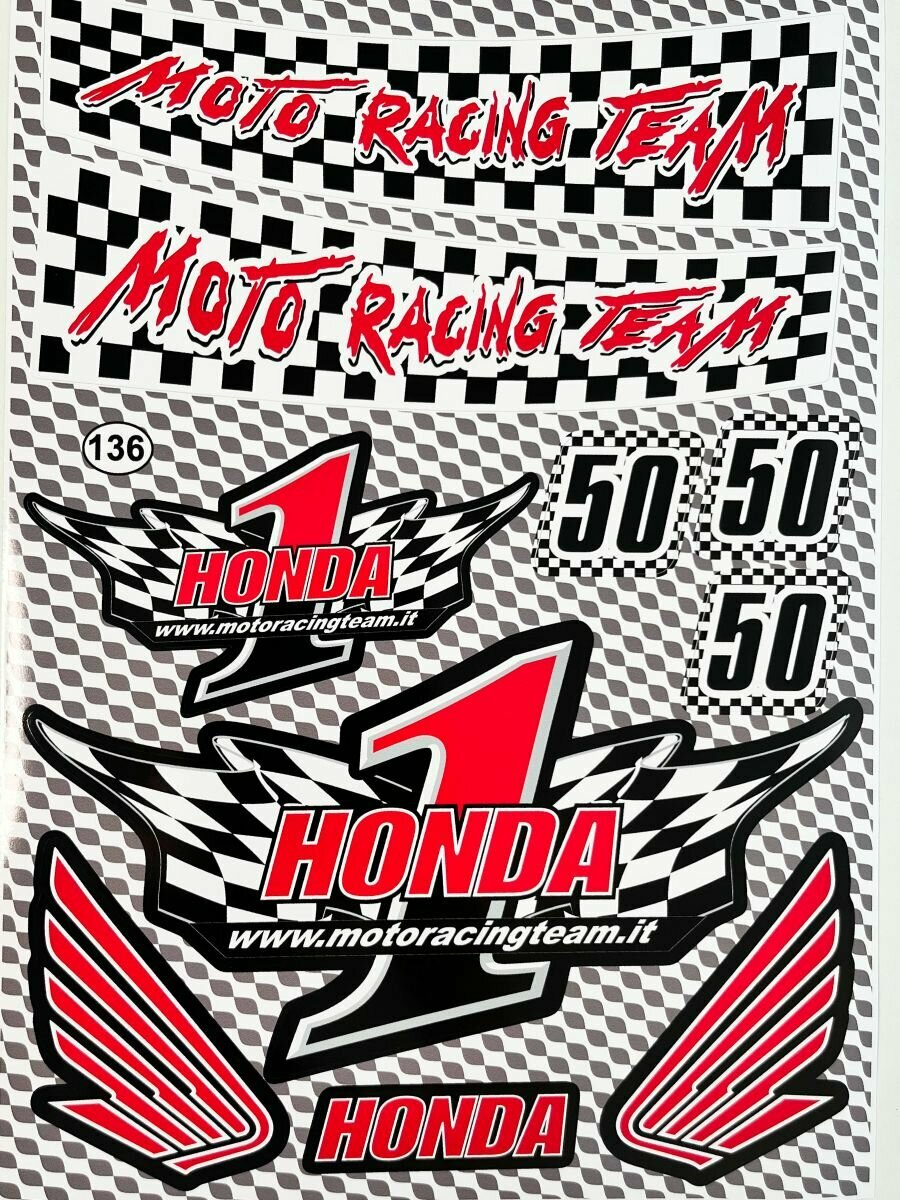 Наклейки на машину, мотоцикл HONDA 250х350мм. Хонда стикеры на питбайк, для эндуро