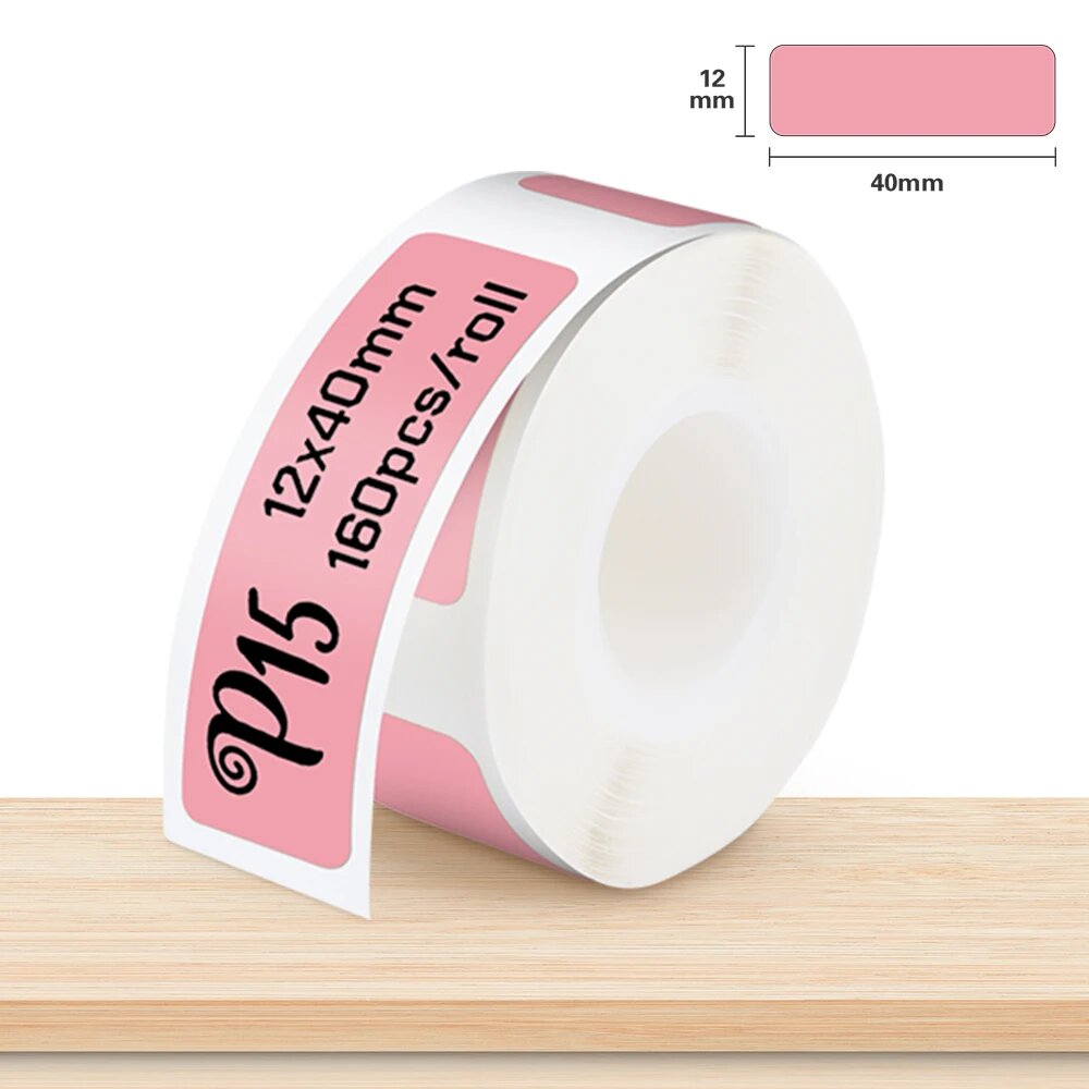 Лента для принтера UniPlus P15, 12x40mm Pink