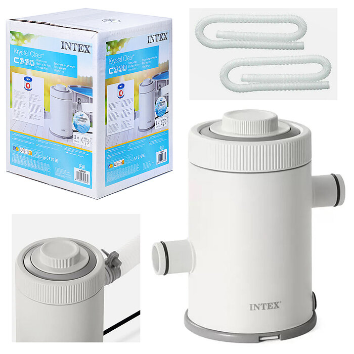 Фильтр-насос Intex цилиндрическая модель С330 фильтрующий, питание 220-240В, материал пластик 26602NP