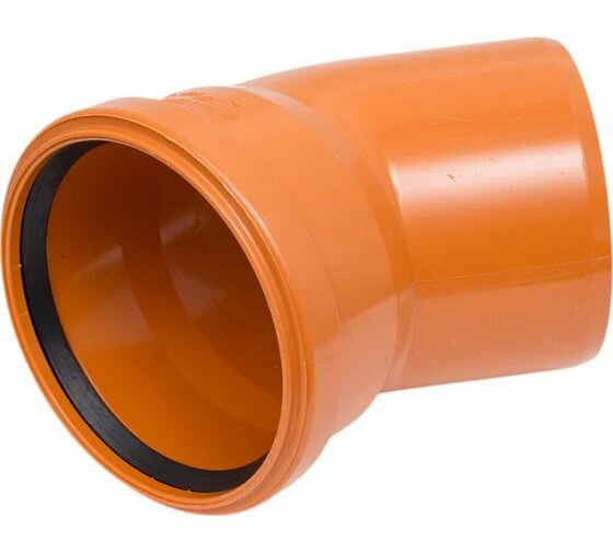 Отвод НПВХ с раструбом коричневый Дн 110х45гр б/нап в/к Хемкор 2491094