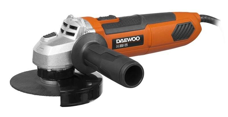 Углошлифовальная машина DAEWOO DAG 850-125 850 Вт, 11000 об/мин, резьба шпинделя M14, диаметр 125 мм