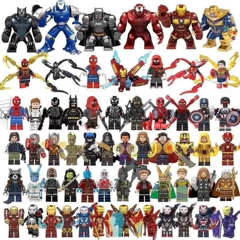 Лего фигурки Марвел 48 шт / фигурки супергероев Marvel / минифигурки мстители