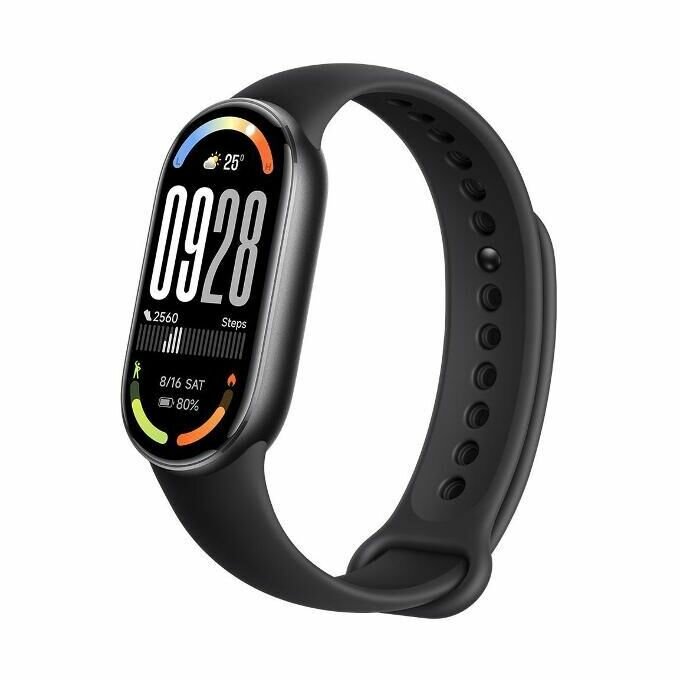Фитнес-браслет Xiaomi Smart Band 10 Midnight Black GL, Midnight Black (Полуночный черный), 15.95 г (без ремешка).