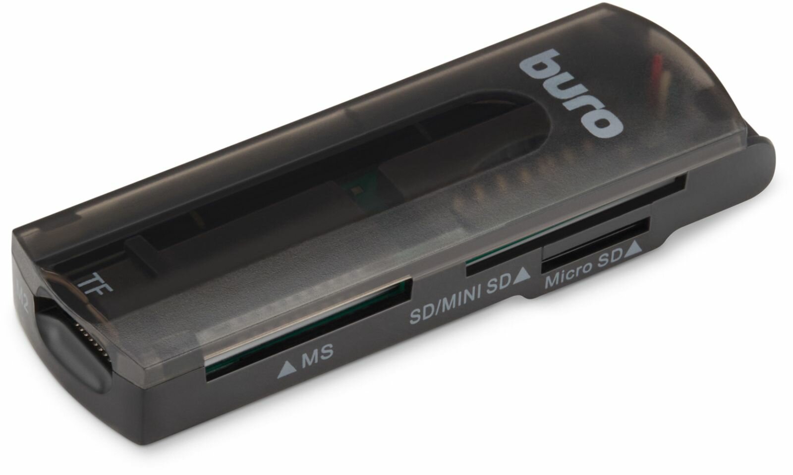 Картридер Buro Устройство чтения карт памяти, USB 2,0, черный (BU-CR-108)