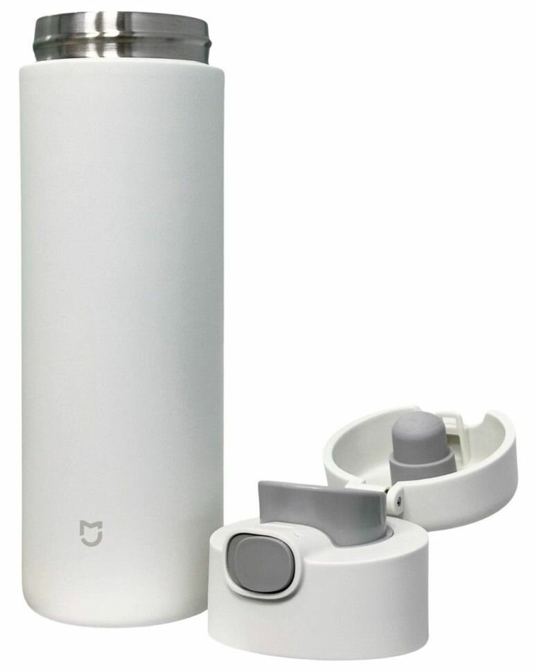 Термос Xiaomi Mijia Flip, нержавеющая сталь, пластик, 480мл, белый