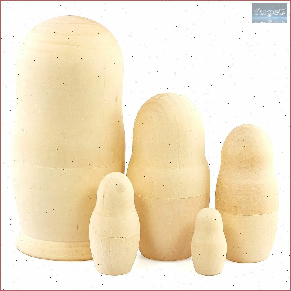 Матрешка деревянная для росписи и декорирования 5 мест 15,5 см