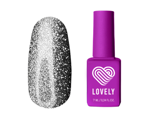 Гель-лак Lovely GC02 Glitter Cat, 7 ml, магнитный, жидкая фольга