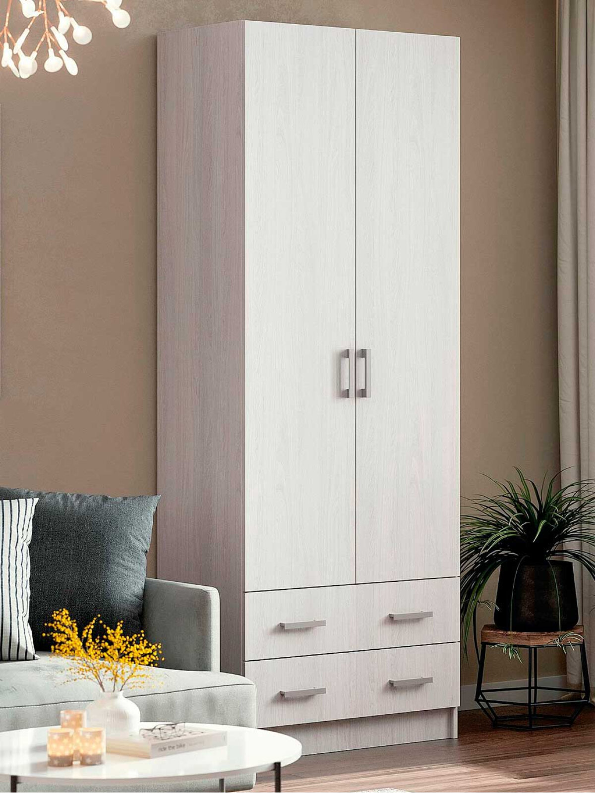 Шкаф с ящиками "Дуэт анкор" Huge Mebel. Ширина 800 Высота 2200. Шкафы распашные